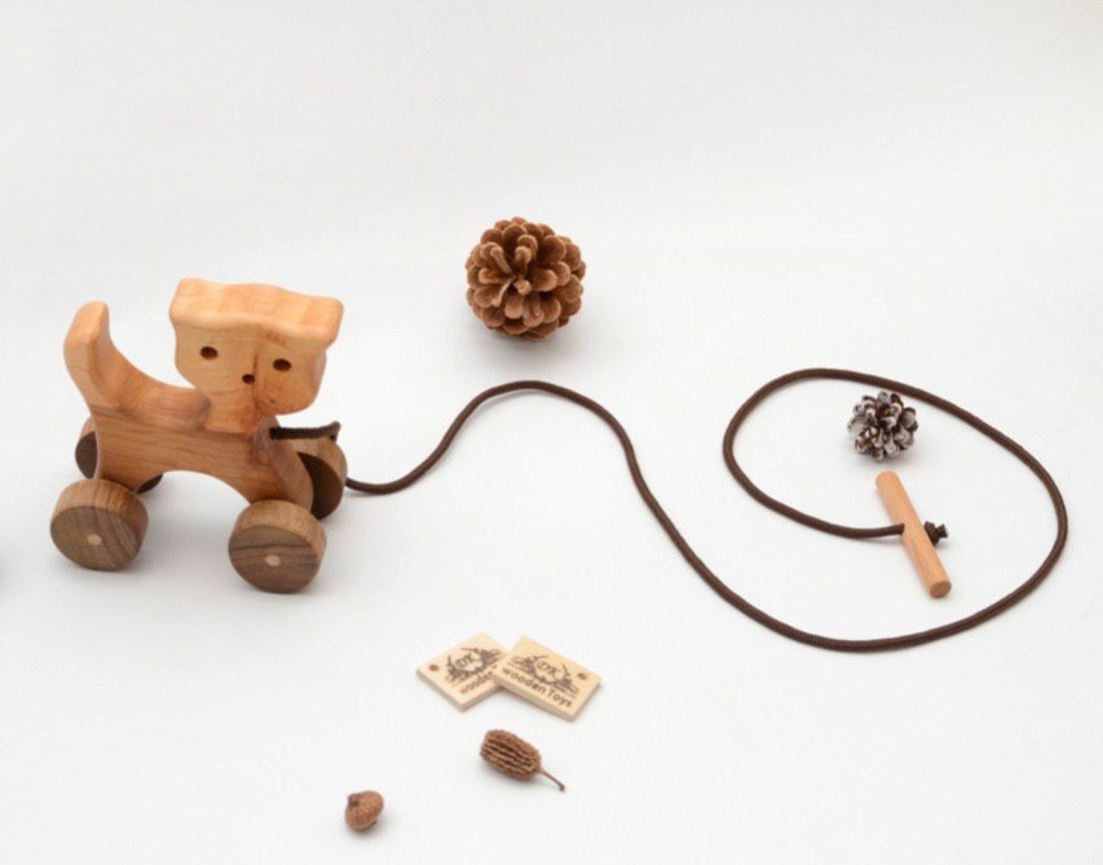 Wooden Toy Cat Pull Toy for a Toddler Montessori Toys - Etsy