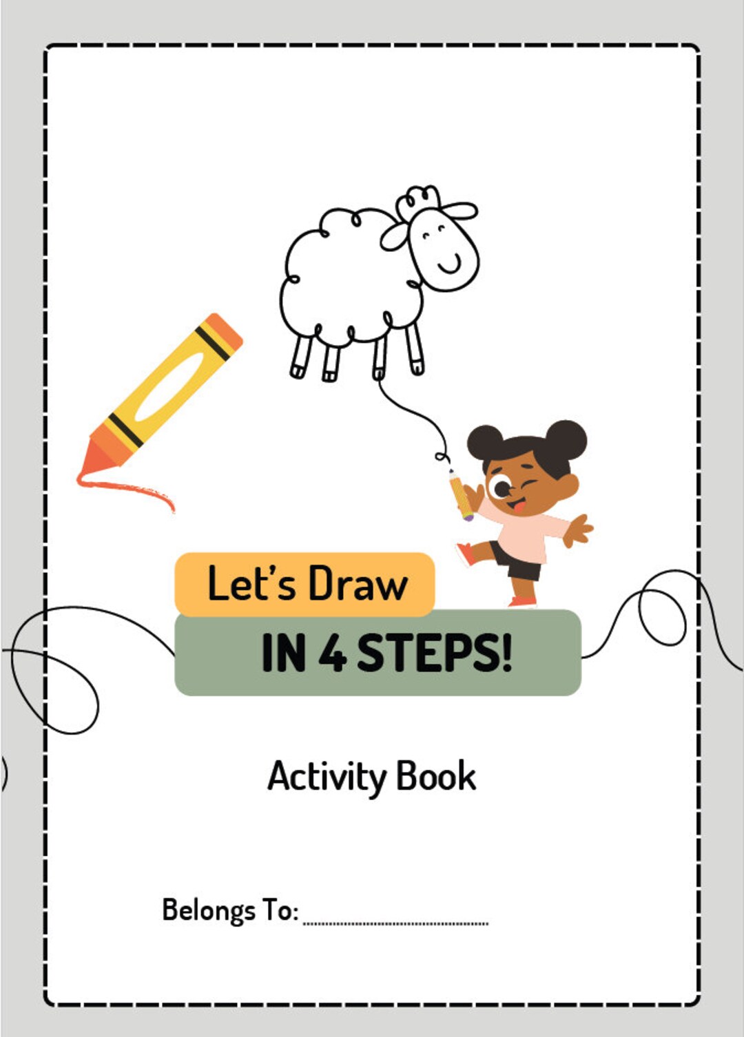 Printable Children Drawing & Coloring Book Activity Pages for Toddlers ...