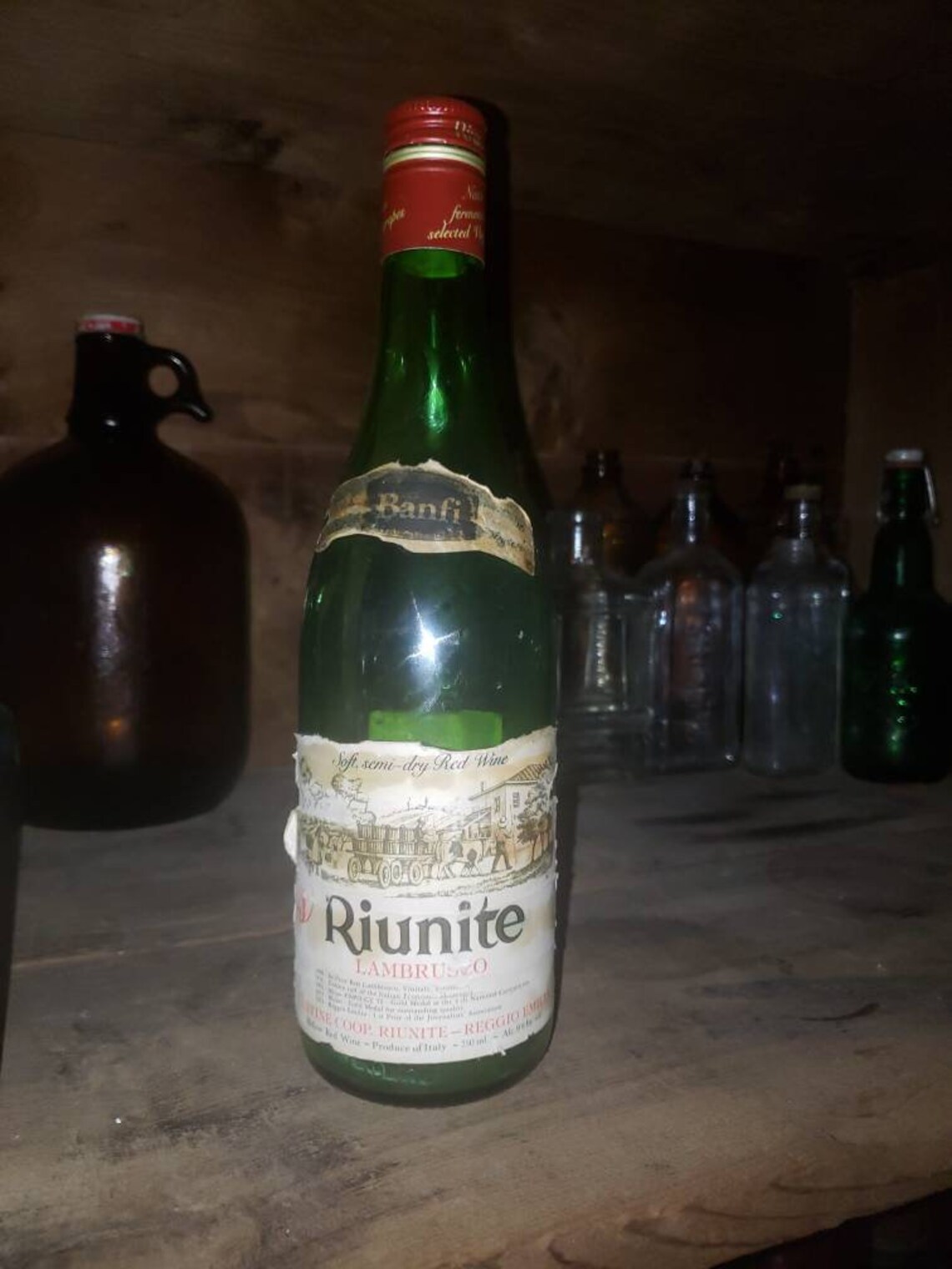 Vintage bottle of Riunite Lambrusco wine | Etsy
