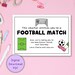 Football Match Voucher Printable PDF Coupon / Last Minute Gift / Friend ...