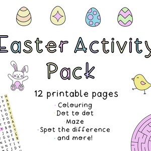 Printable Easter Activity Pack / Instant Download Kids Activity - Etsy