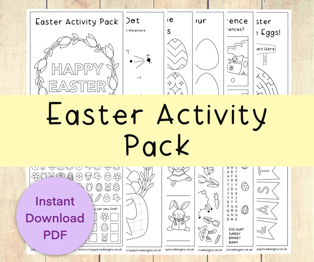 Printable Easter Activity Pack / Instant Download Kids Activity - Etsy