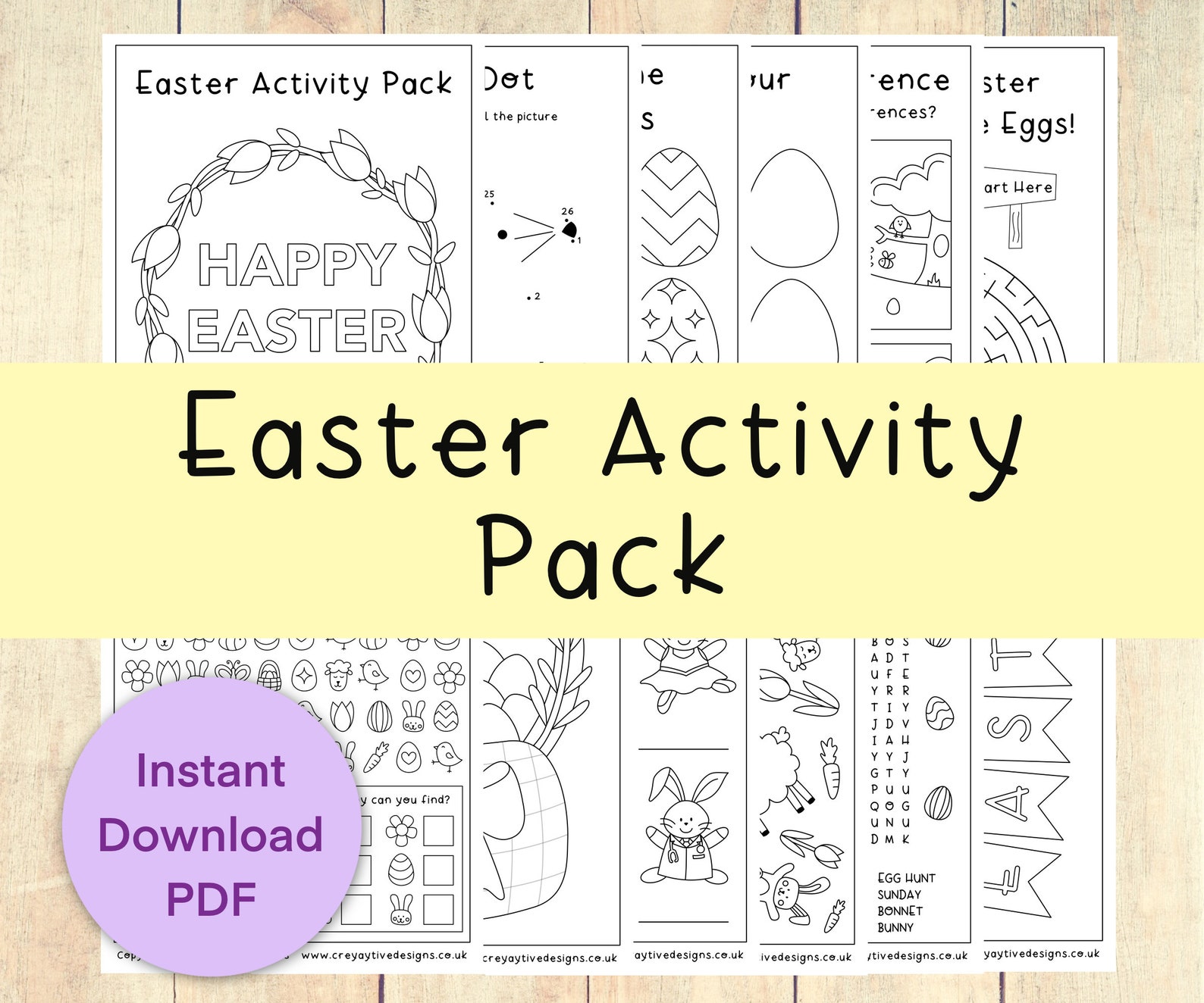 Printable Easter Activity Pack / Instant Download Kids | Etsy