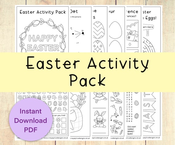 Printable Easter Activity Pack / Instant Download Kids | Etsy