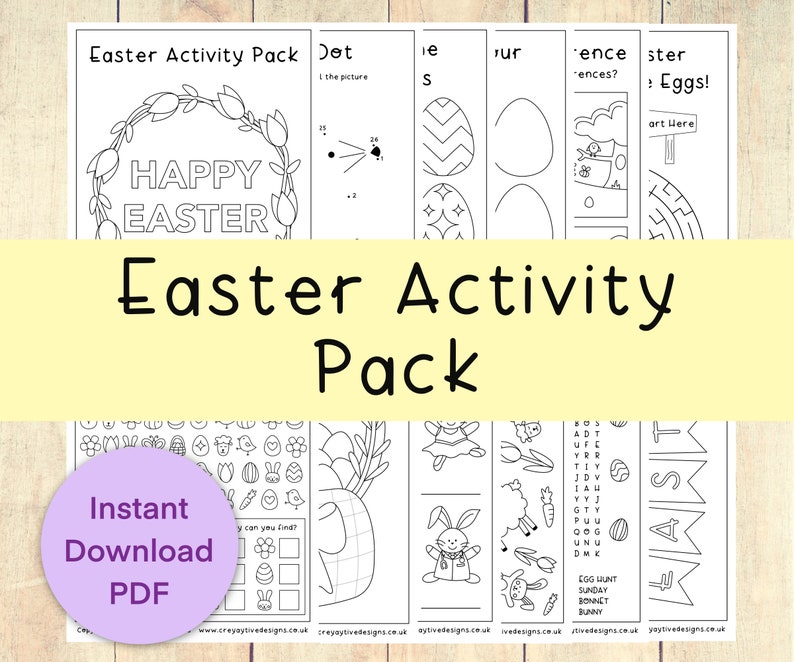 Printable Easter Activity Pack / Instant Download Kids Activity - Etsy