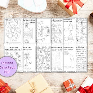 Printable Christmas Activity Pack / Instant Download 12 Page Kids ...