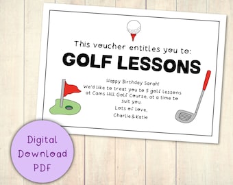 Golf Lesson Voucher - Etsy