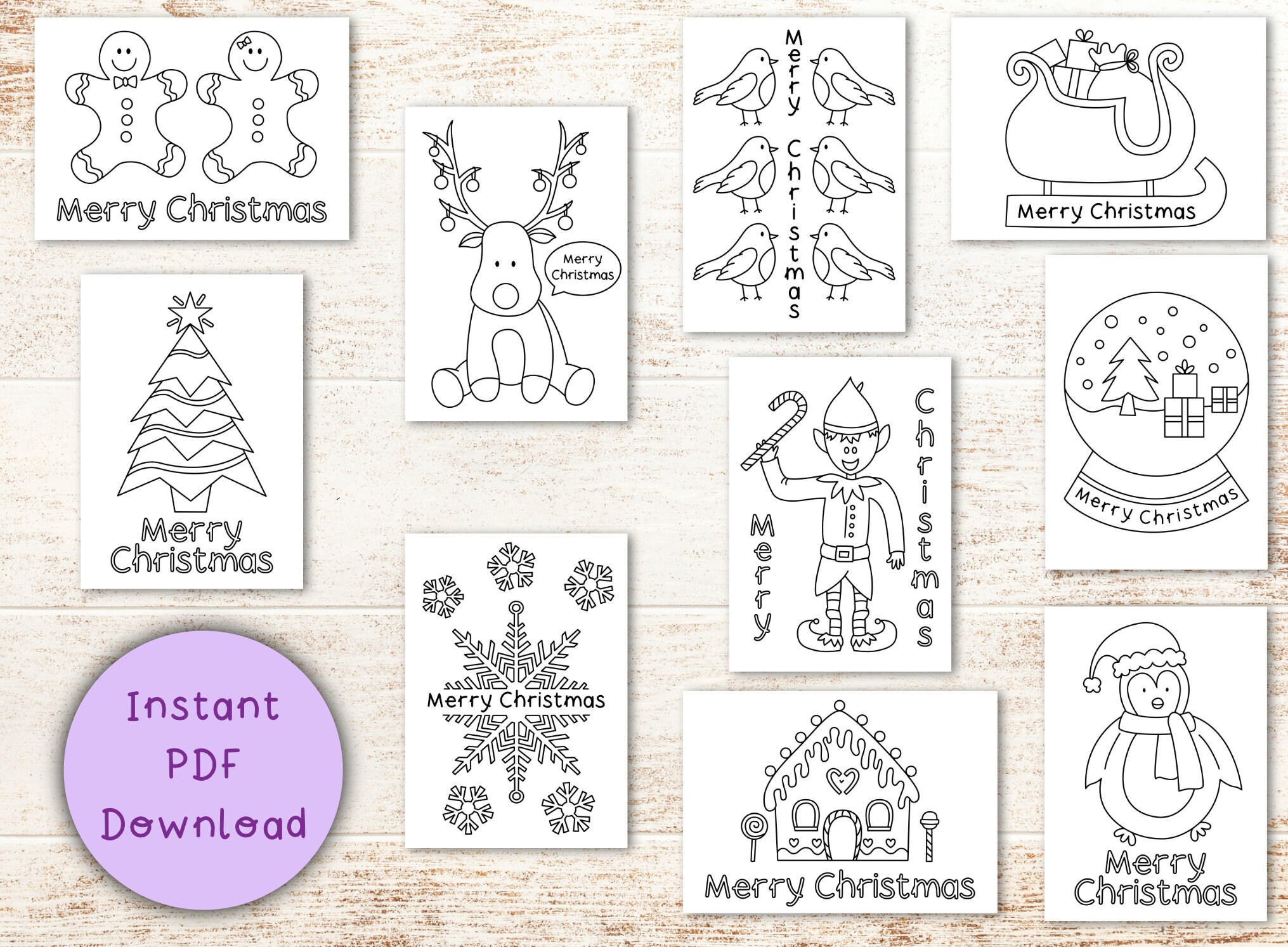 Printable Colour in Christmas Cards / Children’s Christmas Activity ...