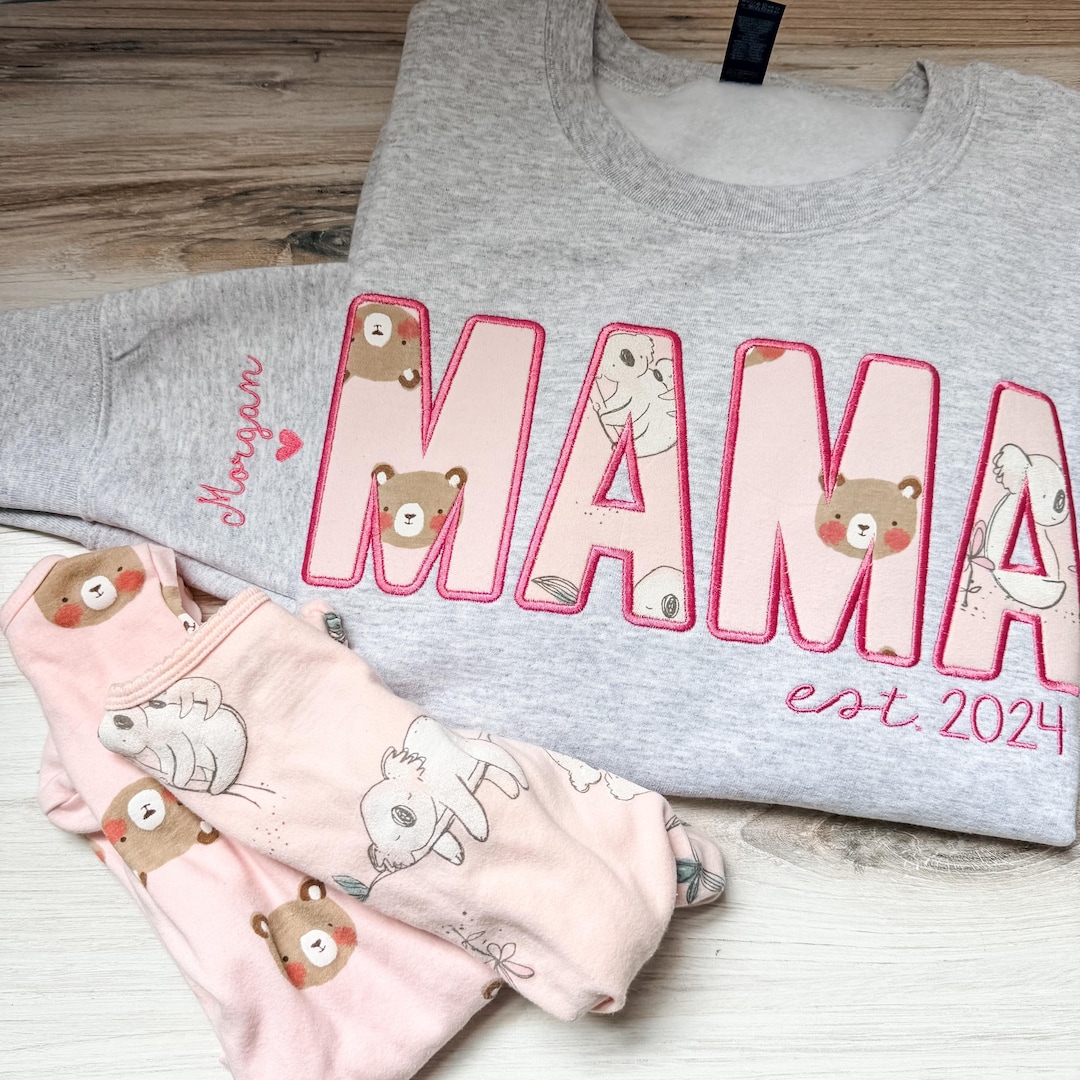 Keepsake Sweatshirt From Baby Clothes, Memory Sweatshirt, Mama Applique ...