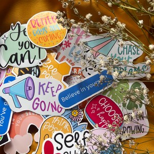 26 Vinyl Self Love Stickers, Positive Stickers, Waterproof Reusable ...