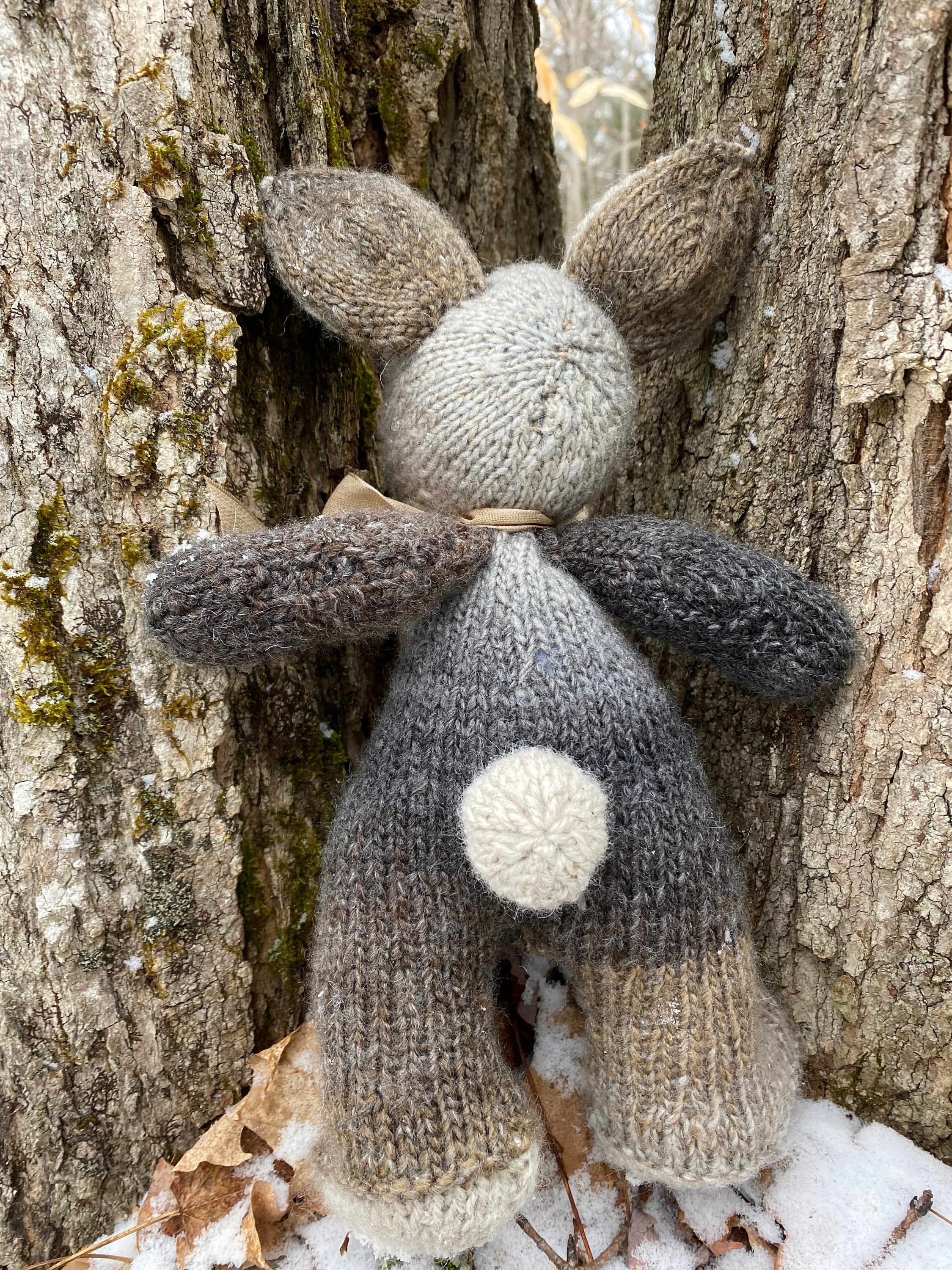 Small Knitted Bunny in Neutral Colors // Knitted Stuffed Bunny - Etsy
