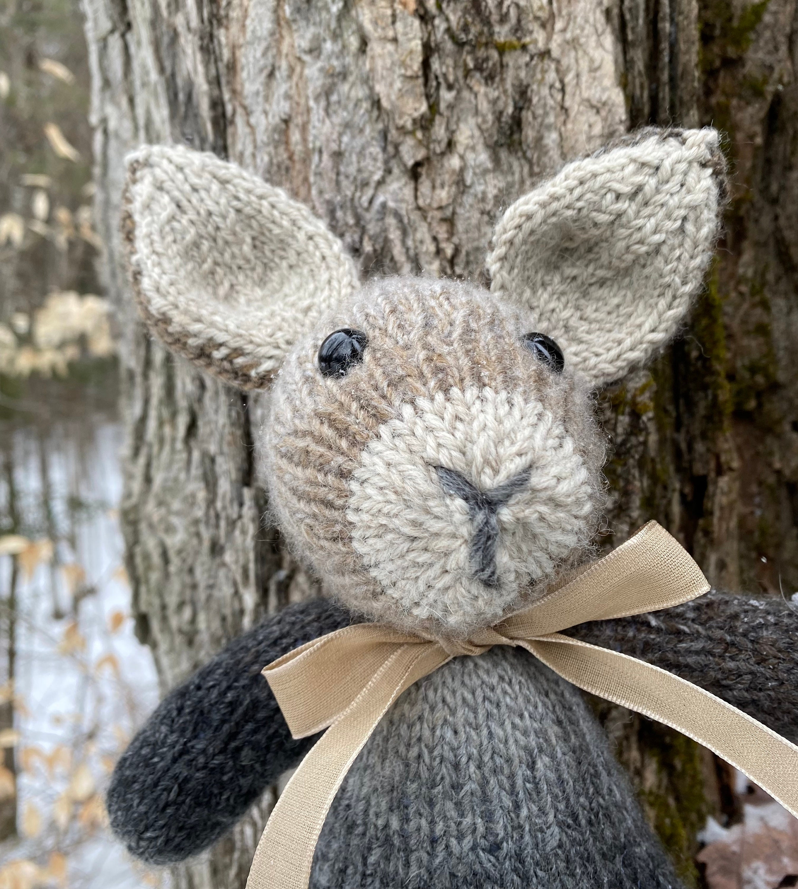 Small Knitted Bunny in Neutral Colors // Knitted Stuffed Bunny - Etsy