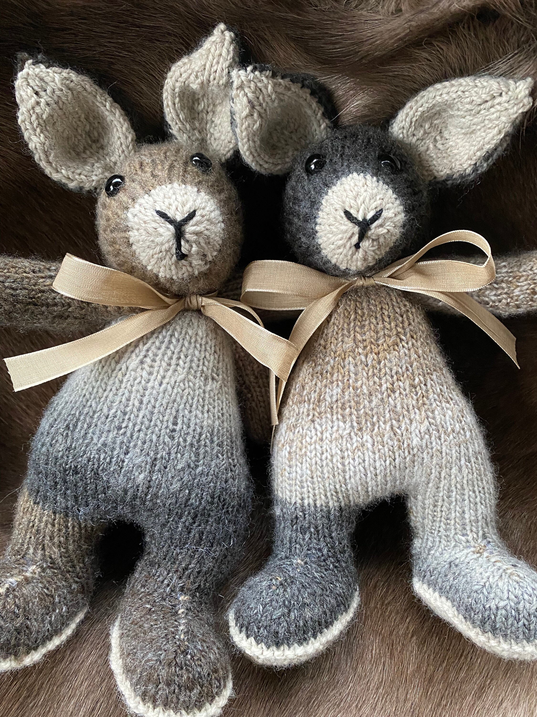 Small Knitted Bunny in Neutral Colors // Knitted Stuffed Bunny - Etsy