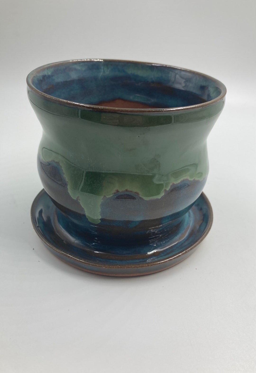 Small Pottery Planter, One Piece Planter,, Plant Container, Pottery ...