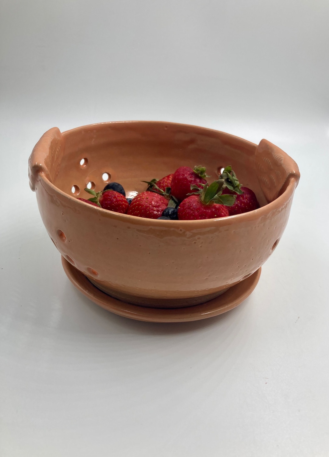 Pottery Berry Bowls, Ceramic Berry Bowls, Berry Bowls With Saucers ...