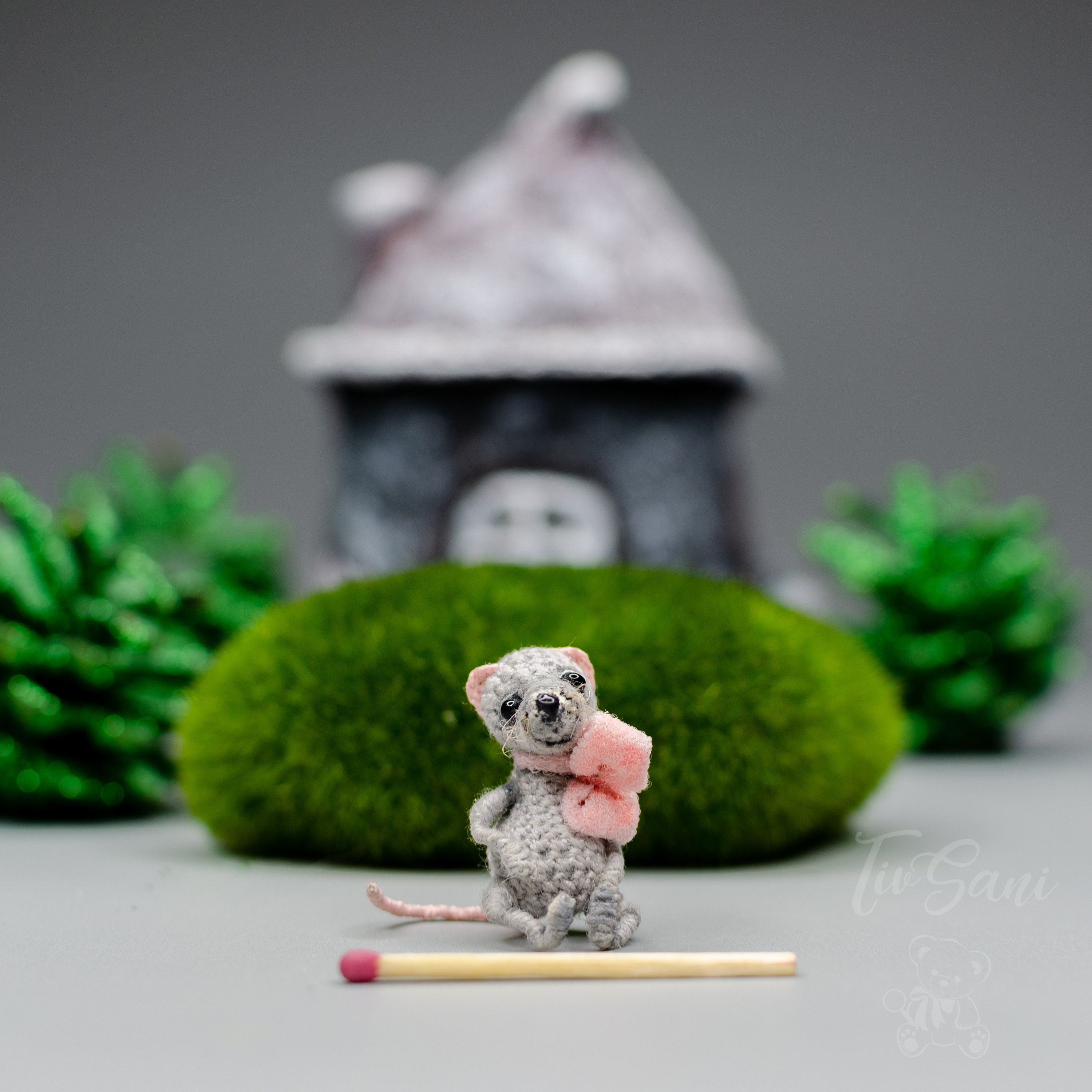 Extreme micro mouse amigurumi tiny mouses toys for dollhouse | Etsy