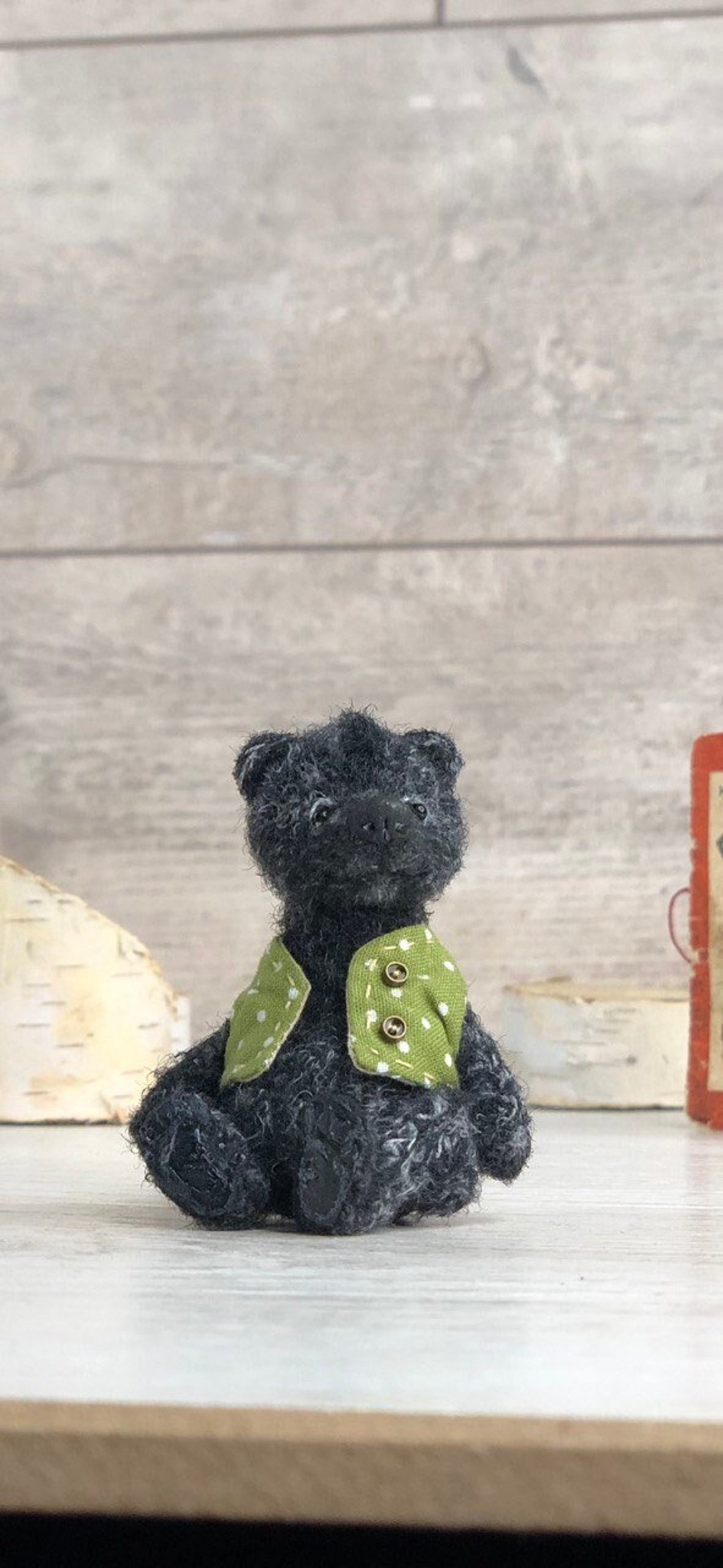Black Bearcrochet Mini Bear,dollhouse,teddy Bear Collection,minibear ...