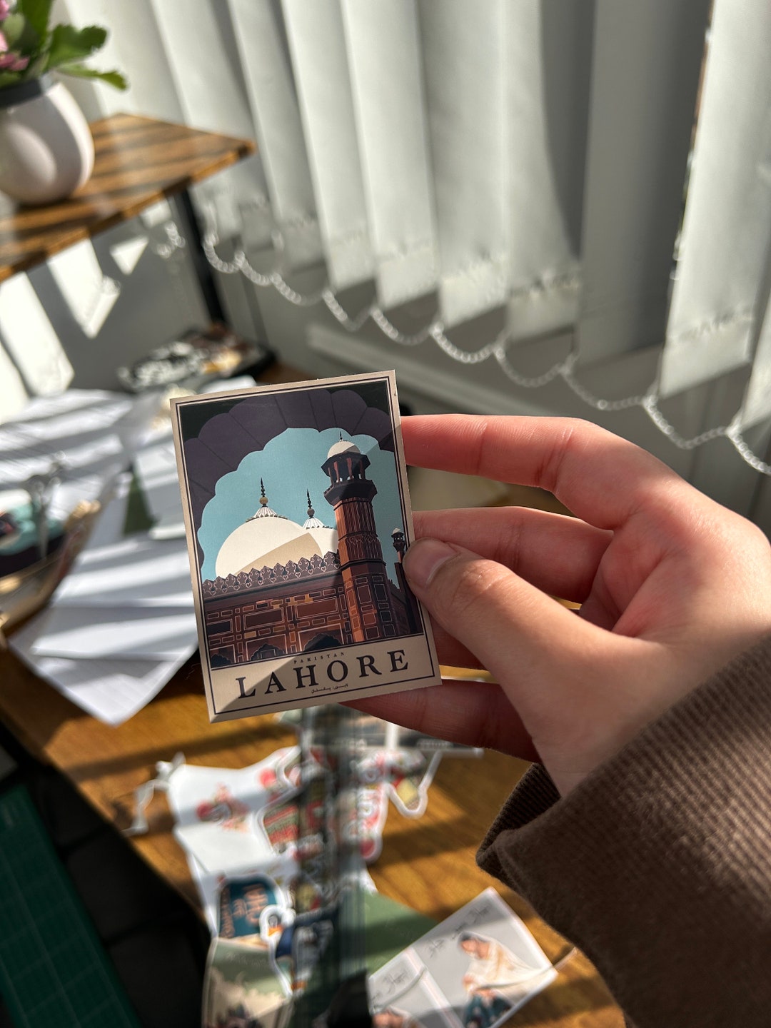 Vintage Lahore Badshahi Mosque Travel Sticker - Etsy UK