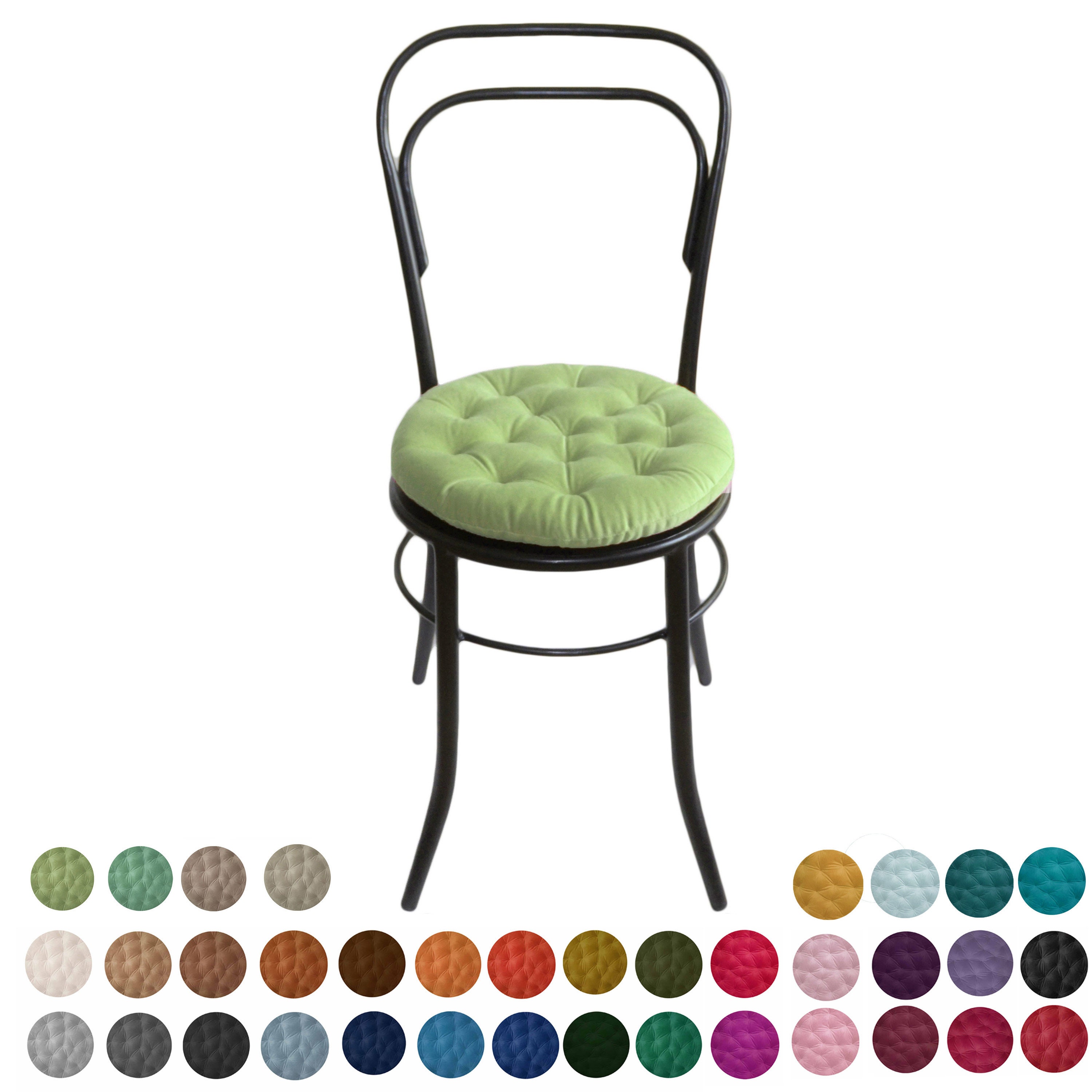 Infinity Collection Sage Green 16 Inch Round Chair Pad/cushion: Tie ...