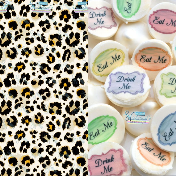 Edible Leopard Print Chintz Transfer Sheets Sugar Art Stamps | Etsy