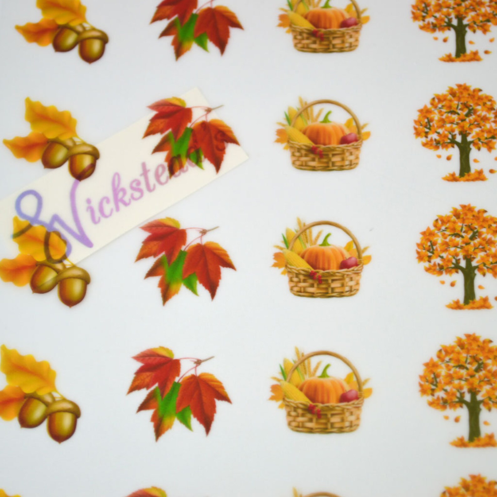 Edible Autumn Fall Transfer Sheets Sugar Art Stamps Golden - Etsy