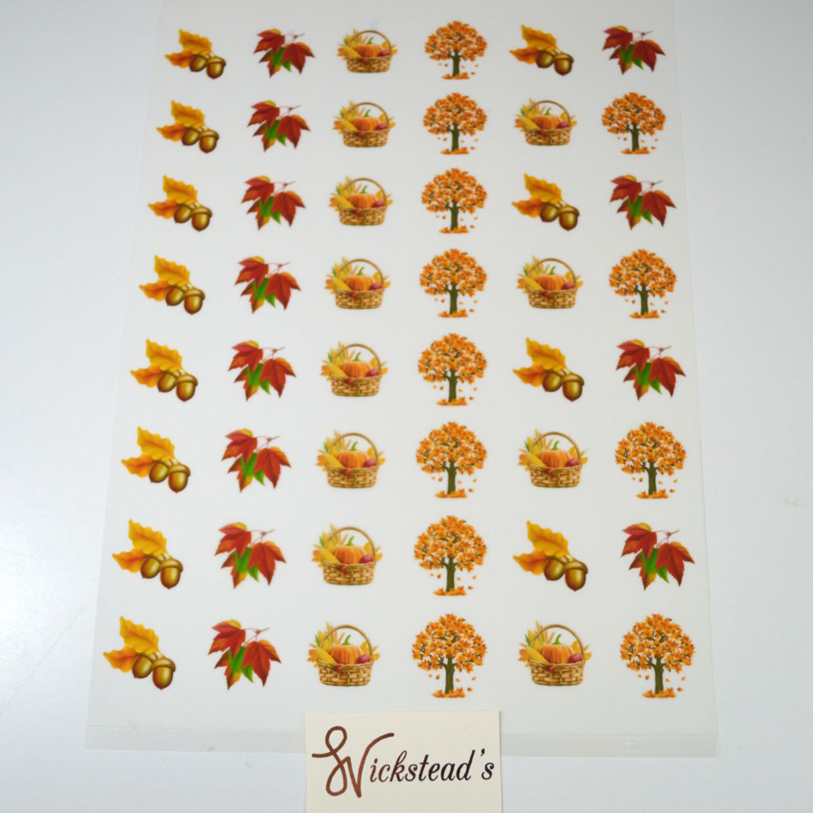 Edible Autumn Fall Transfer Sheets Sugar Art Stamps Golden - Etsy
