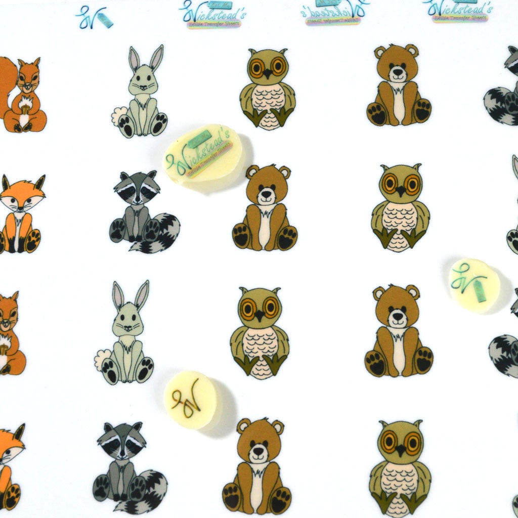 Edible Forest Animals Transfer Sheets Sugar Art Stamps for - Etsy