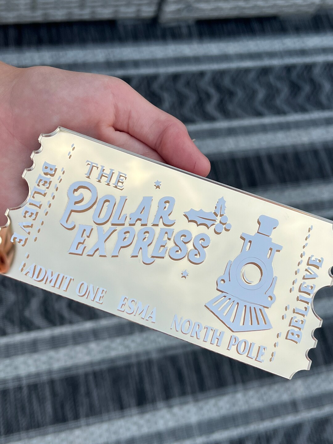 Polar Express Acrylic Golden Ticket. - Etsy