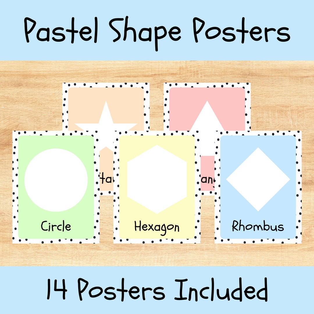Classroom Posters Elementary School, Printable Shape Posters for ...