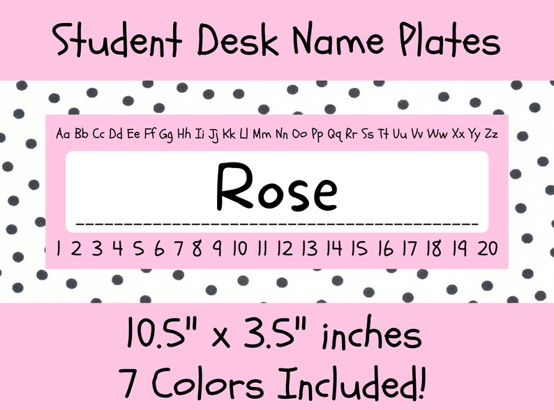 Printable Classroom Name Tags, Nameplates for Desks, Teacher Printable ...