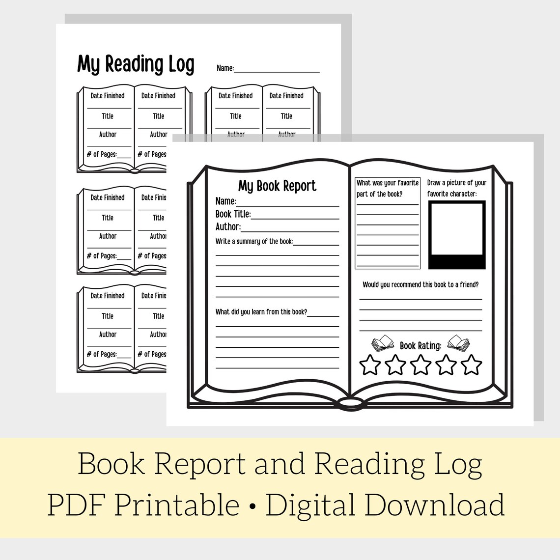 Homeschool Worksheets for Teachers, Book Report Template, Activity ...