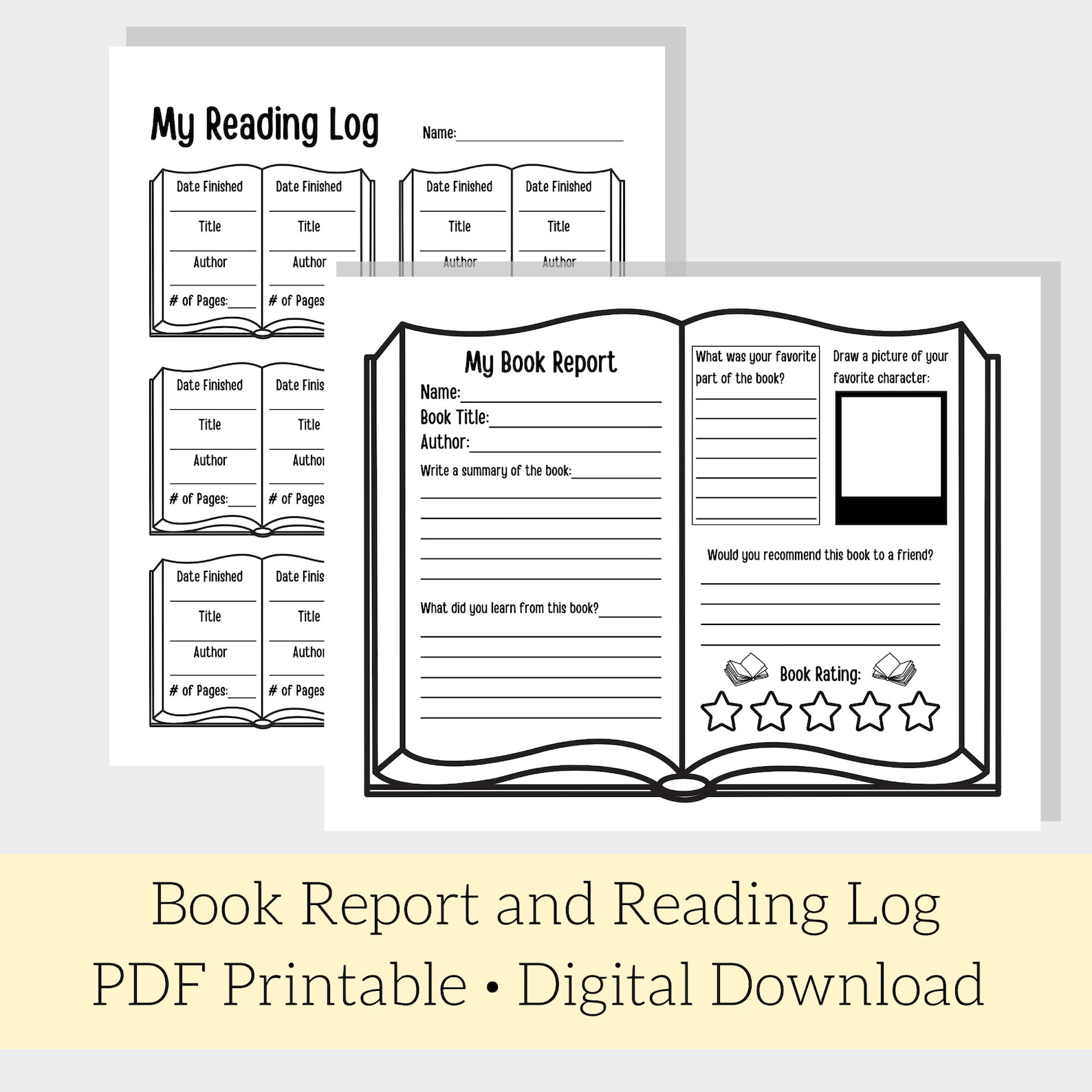 Homeschool Worksheets for Teachers, Book Report Template, Activity ...