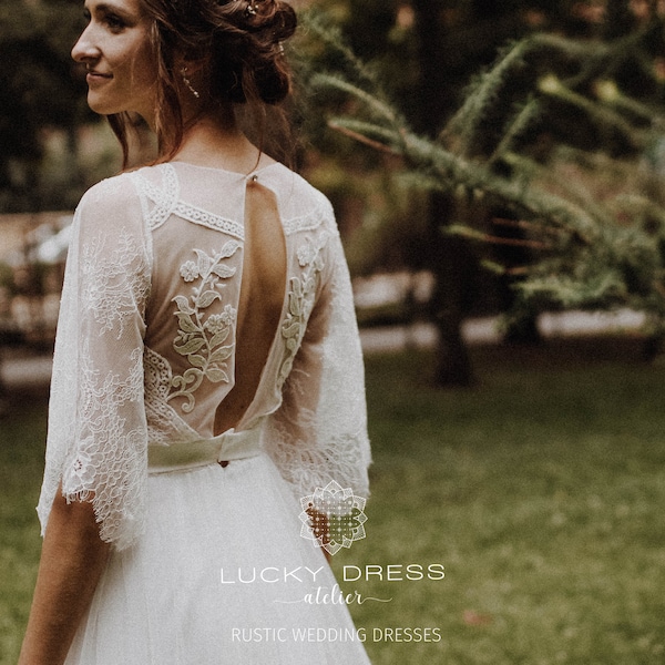 Rustic Lace Dresses - Etsy