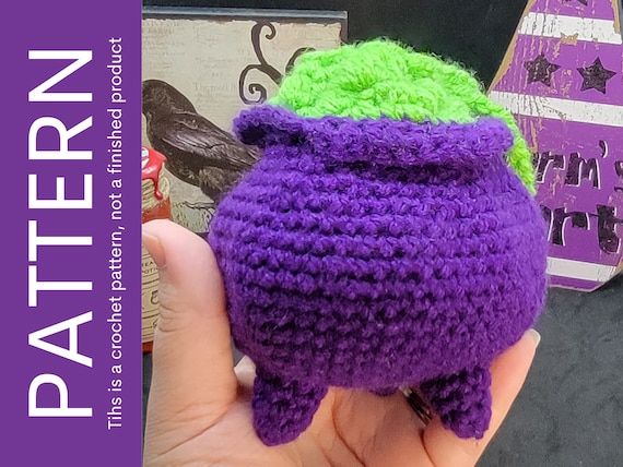 CROCHET PATTERN Witchy Cauldron Draw String Bag Cauldron Dice - Etsy