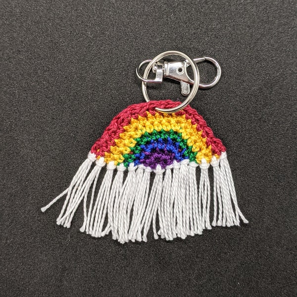 Rainbow Keychain - Etsy