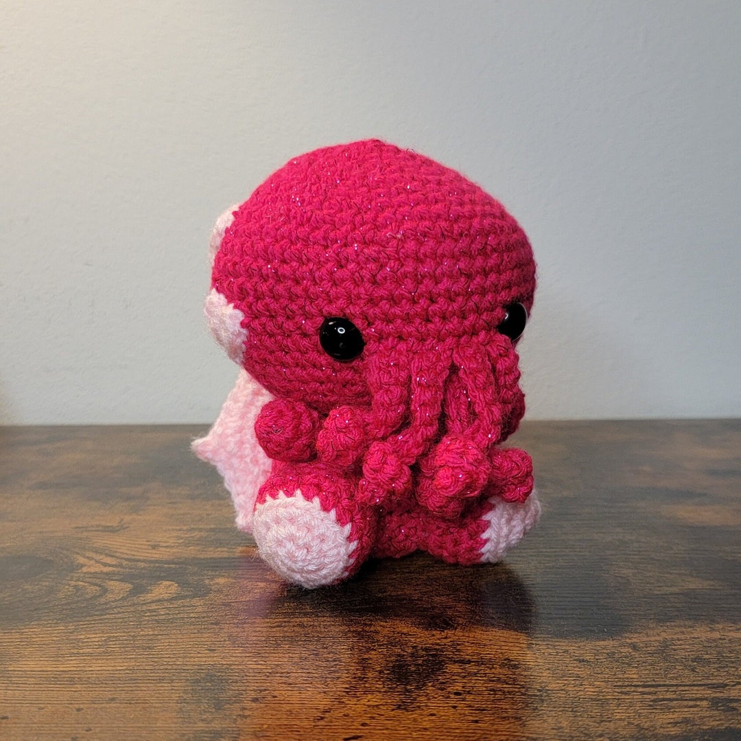 Pink Cthulhu Plushie, Baby Cthulhu Plushie, Cute Cryptid, Valentine's ...