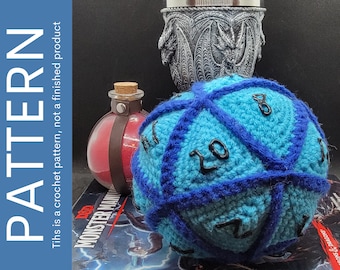 D20 Crochet Pattern - Etsy