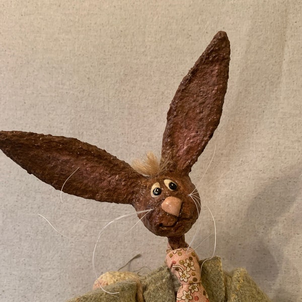 Paper Mache Rabbit - Etsy