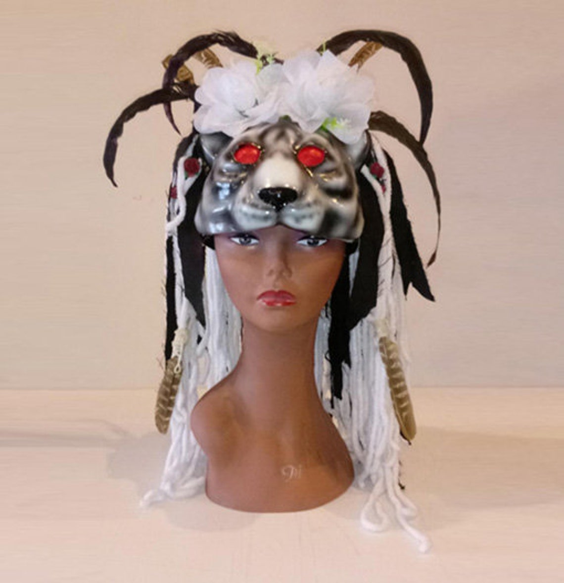 Snow Leopard Queen, Animal Headdress Tribal Accessories, Tribal Crown ...
