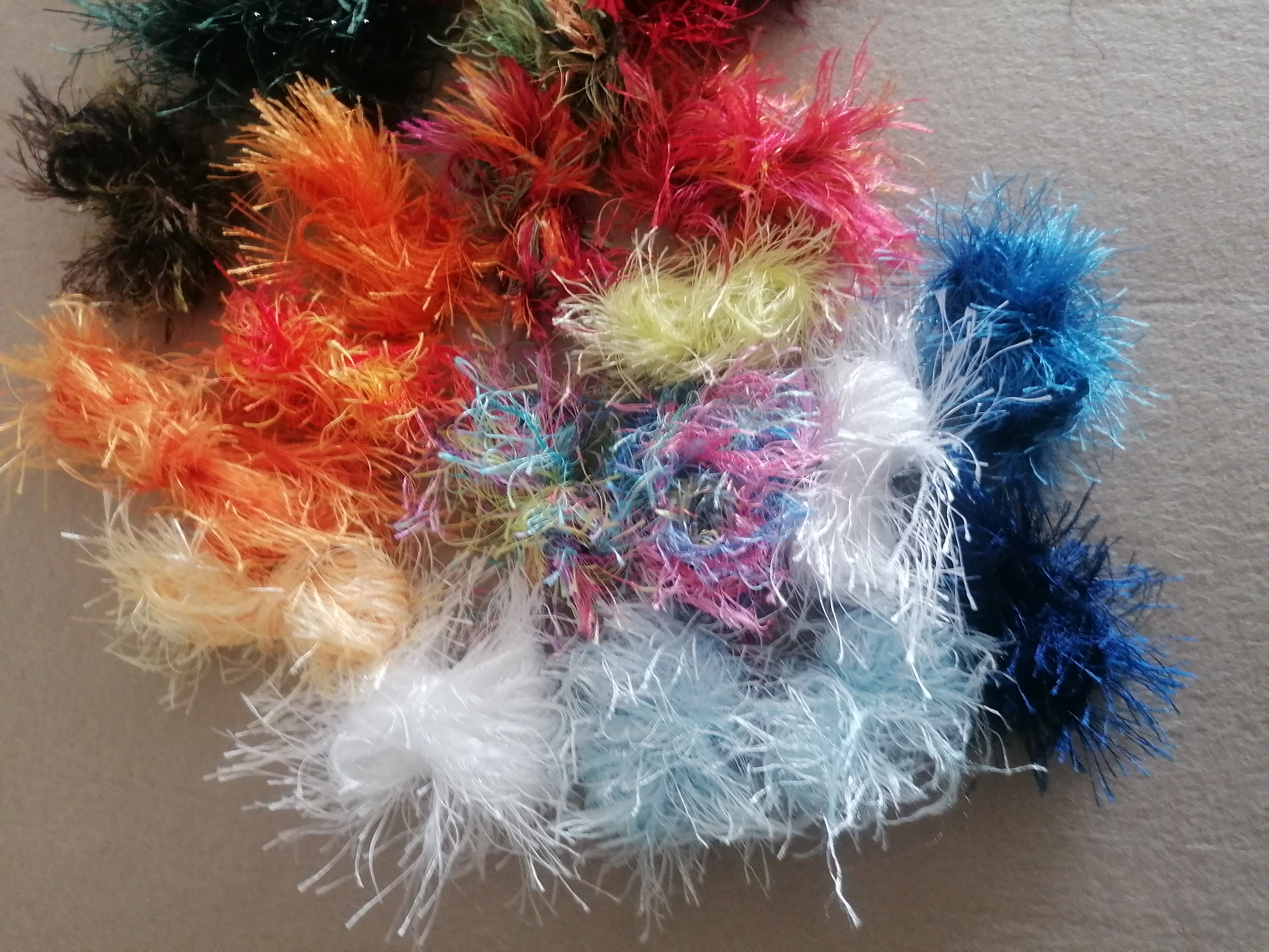 Eyelash Yarn Random Bundle, 10/20/30 X2 Merers Just Eyelash Yarn. - Etsy