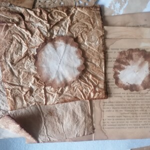 Coffe Dyed Paper Kit Different Papers for Scrapbooking Hand Colored ...