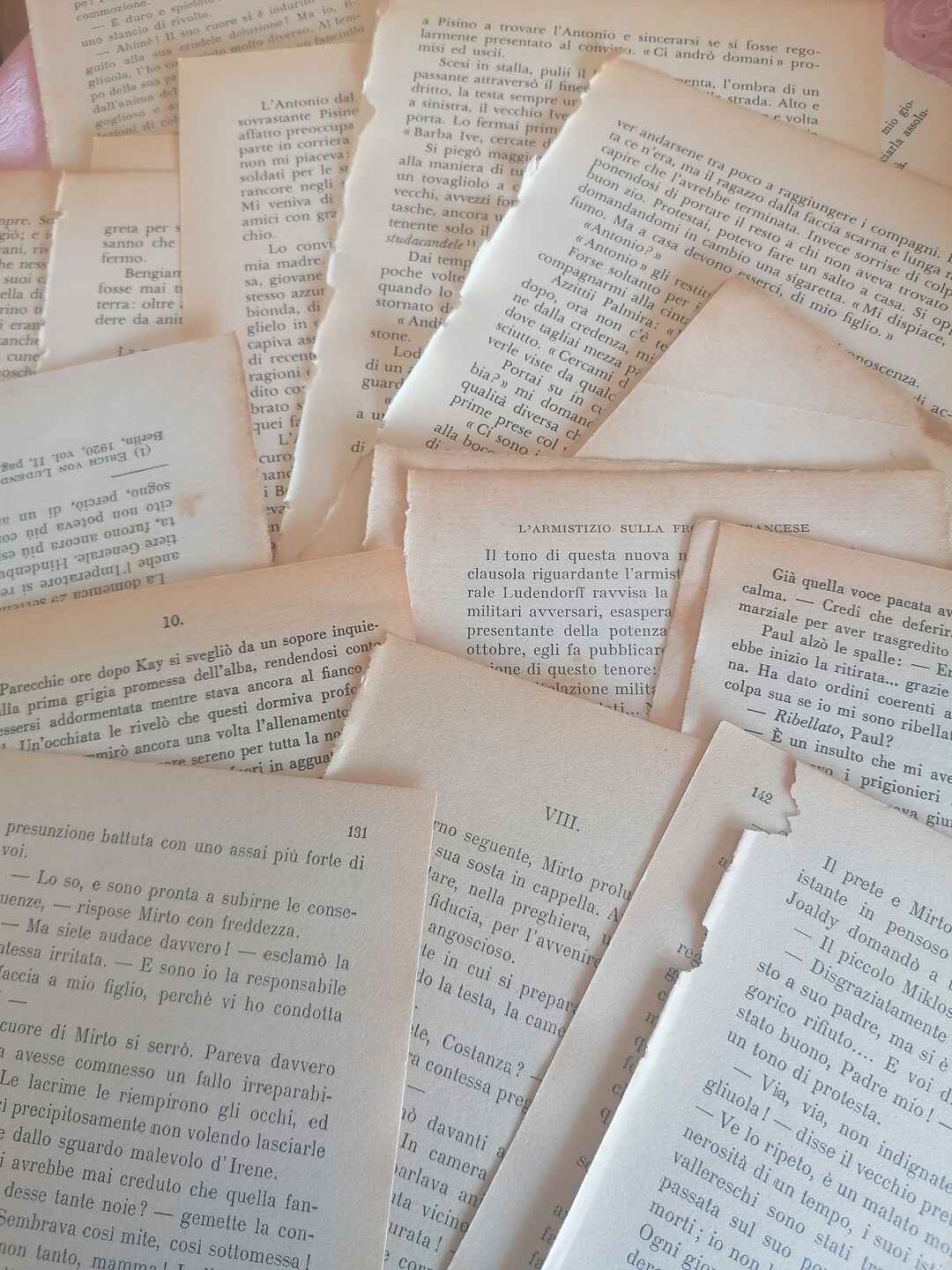 Vintage Book Pages 55 Italian Old Book Pages Paper for - Etsy