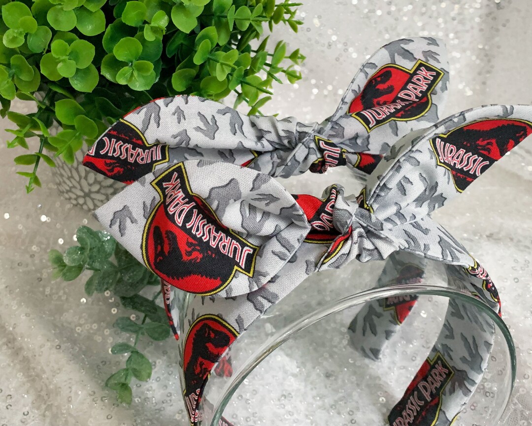 Jurassic Park Inspired Hand-knotted Bow Headbands. Retro Top Knot ...