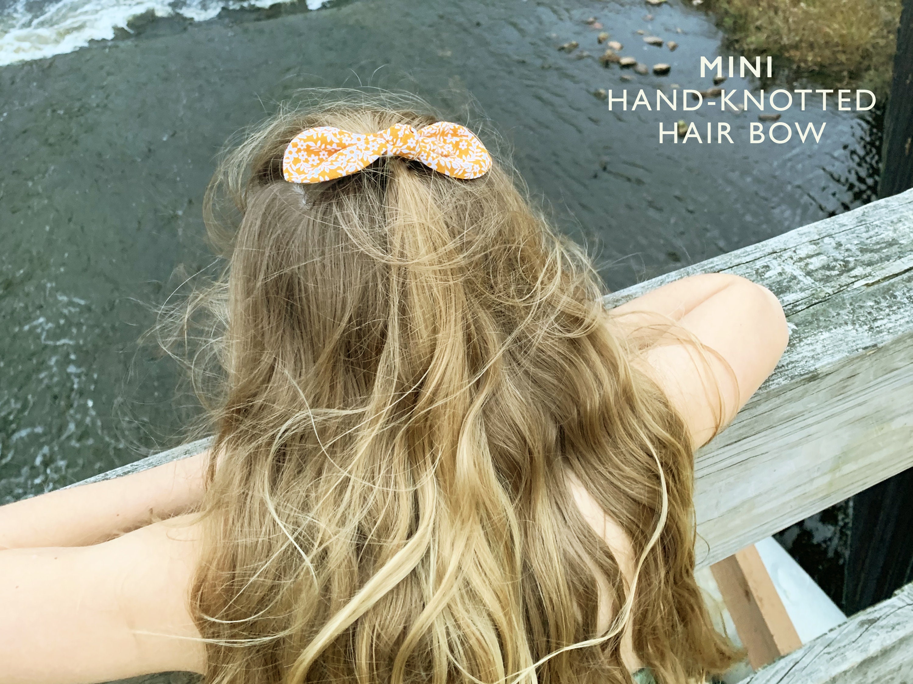 Disney Floral Inspired Hand-knotted Hair Bow. Retro Top Knot. Women's ...