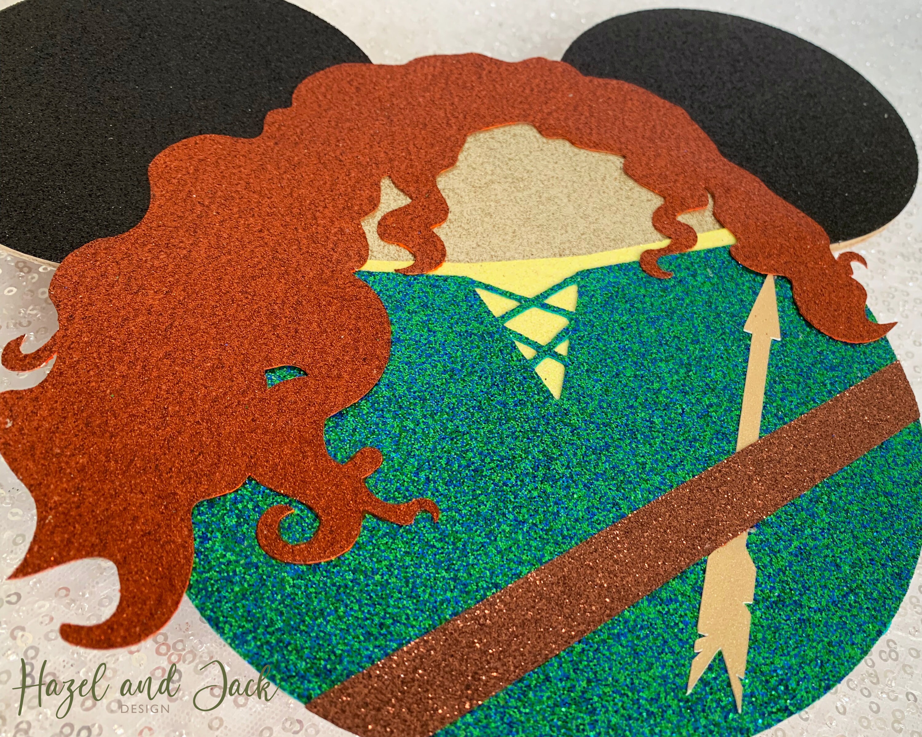 Merida brave Sparkly Wooden Door Decor Magnet for Disney | Etsy