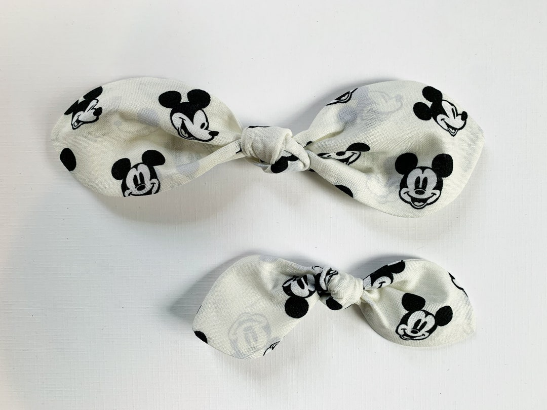 Classic Mouse Inspired Hand-knotted Hair Bow. Retro Top Knot. Women's ...