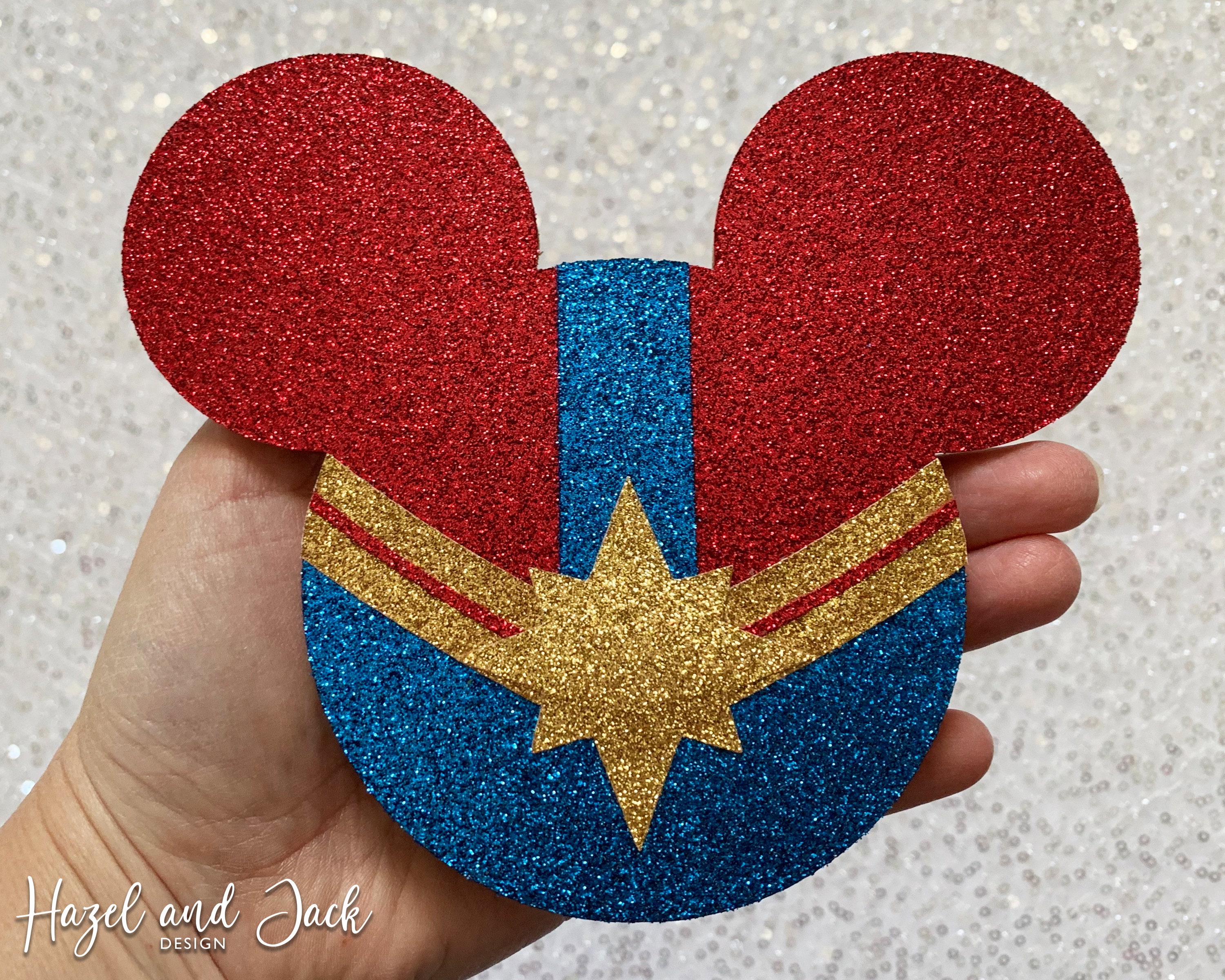 Captain Marvel Sparkly Wooden Door Decor Magnet for Disney Cruise - Etsy