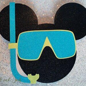 Fun in the Sun/snorkel Mickey Mouse Sparkly Wooden Door Decor - Etsy