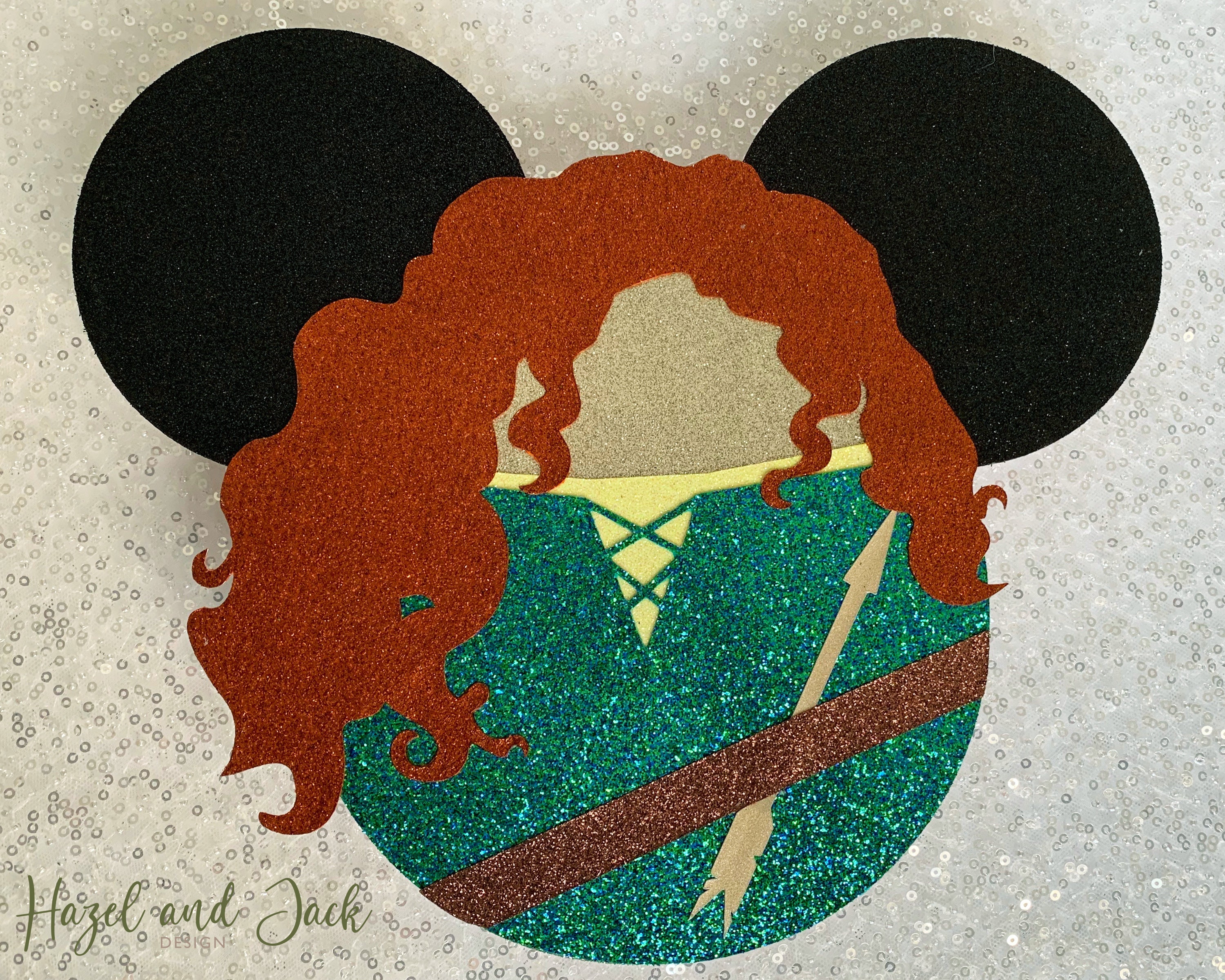 Merida brave Sparkly Wooden Door Decor Magnet for Disney | Etsy