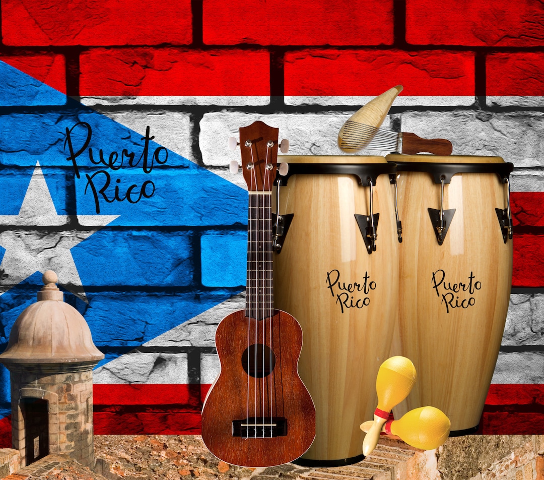 Salsa Puerto Rico PNG Sublimation Tumbler, Congas Png, Guitarra Png ...